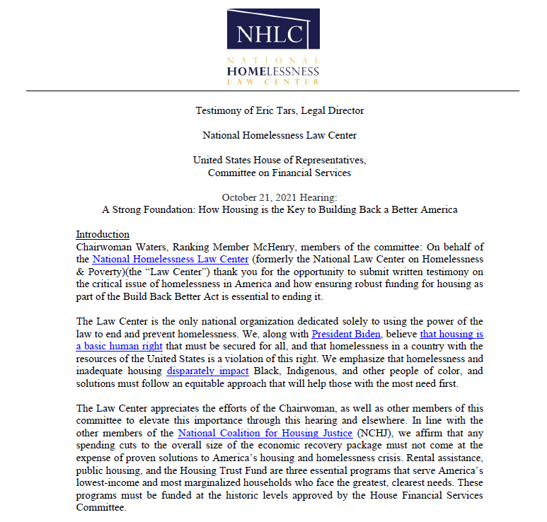 Housing - National Homelessness Law Center