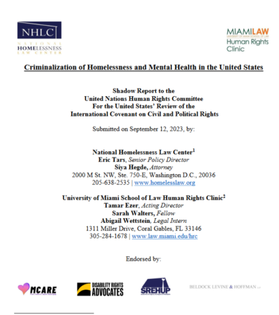 Human Rights - National Homelessness Law Center